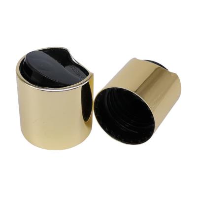 China Rust Proof Aluminum 24mm Disc Top Flip Cap For Shampoo Bottle for sale