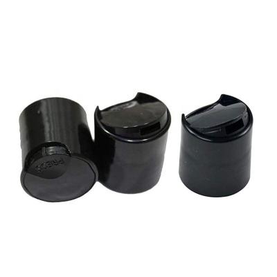 China Black And White Non Spill 20/410 Disc Top Cap For Shampoo Bottle for sale