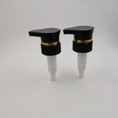 China Screw Type 33mm 1.5ml/T Dosage Black Lotion Pump For Liquid Bottle for sale
