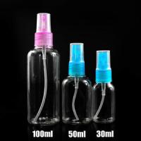 China Multi Use 100ml Transparent Plastic Spray Pump Bottle For Makeup for sale