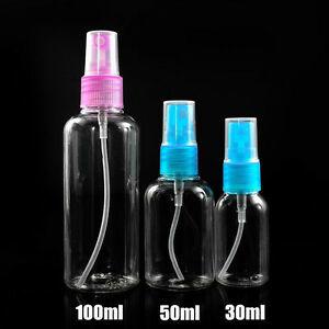 China Multi Use 100ml Transparent Plastic Spray Pump Bottle For Makeup for sale