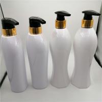 China Non spill 33/410 Plastic Dispenser Bottles With Pump , 500ml White Pump Bottle for sale