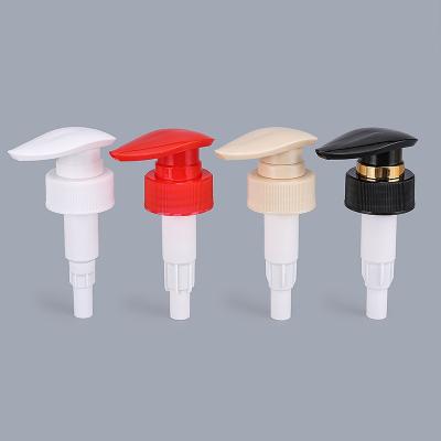 China Colorful 3.5cc Screw Lock Plastic Bottle Pump With Ribbed Closure for sale
