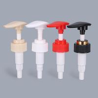 China Colorful 3.5cc Screw Lock Plastic Bottle Pump With Ribbed Closure for sale