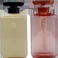 China Printing 500ml PET Clear Empty Square Lotion Pump Bottle for Shampoo and Conditioner Bottles for sale