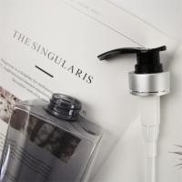 China Printing 500ml PET Clear Empty Square Lotion Pump Bottle for Shampoo and Conditioner Bottles for sale