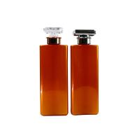 China Orange 800ml Square Shampoo Bottle Offset Printing for sale