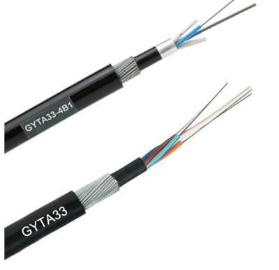 China GYTA33 4-48 Core G652D Single-Mode Submarine Fiber Optic Cable with Steel Wire Armor for sale