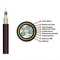 China ADSS Fiber Optic Cable 48 Core G652D Single-Mode 200kg/km Double Jacket for Aerial Installation for sale