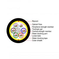China 12 Core ADSS Fiber Optic Cable G652D Single Mode 10.5mm Diameter 200kg/km Weight for sale