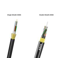 China Lightweight ADSS Fiber Optic Cable 10.5mm Diameter 200kg/km Weight for Aerial Installation for sale