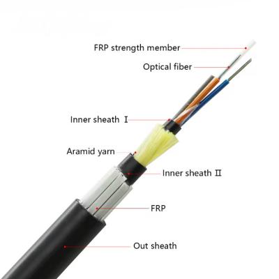 China Outdoor Fiber Optic Cable GYFTY63 48 Core Double Sheath Loose Tube Singlemode G652D for sale