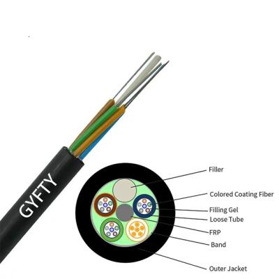 China Outdoor Fiber Optic Cable GYFTY 48 Cores PE Jacket Non-Metallic FRP Strength Member 2000m for sale