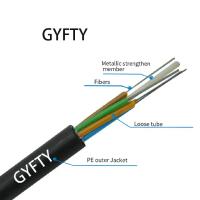 China Outdoor Fiber Optic Cable GYFTY 48 Cores PE Jacket Non-Metallic FRP Strength Member 2000m for sale