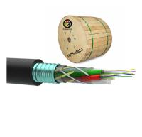 China Outdoor Fiber Optic Cable 16 Core GYTS G652D Single Mode Duct Armored Black PE for sale