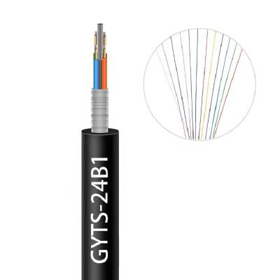 China GYTS Fiber Stranded Loose Tube Outdoor Cable 192 Cores G652D Single Mode Steel Tape Armored for sale