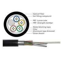 China GYTS GYTA 12-288 Core Fiber Optic Cable Outdoor Armored Black PE Jacket for sale