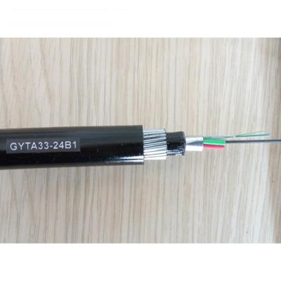 China GYTA33 Steel Wire Armored Optical Fiber Cable 2-144 Cores Direct Burial for sale