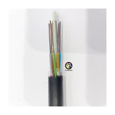 China Outdoor Fiber Optic Cable 2-288 Cores GYFTY PE Sheath 96F FRP Strength Member for sale