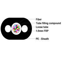 China 4 Core Gyfxtby Outdoor Flat Fiber Optic Cable for sale