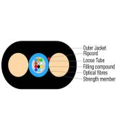 China Outdoor GYFXTY Flat Fiber Optic Cable 8 Core 12 Core Single Mode G652D 6.5mm for sale