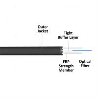 China Aerial Outdoor Flat Drop Fiber Optic Cable GYFXTBY 1-6F G652D Singlemode 6.5mm for sale