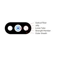 China Aerial Outdoor Flat Drop Fiber Optic Cable GYFXTBY 4 Core Single Mode G652D for sale