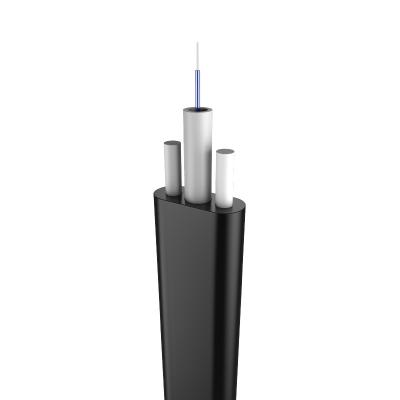 China Aerial Outdoor Flat Drop Fiber Optic Cable GYFXTBY 4 Core Single Mode G652D for sale