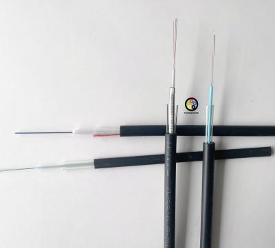 China GYXTW Singlemode Aerial Fiber Optic Cable 8 Cores 7mm PE Jacket Steel Wire Armored for sale