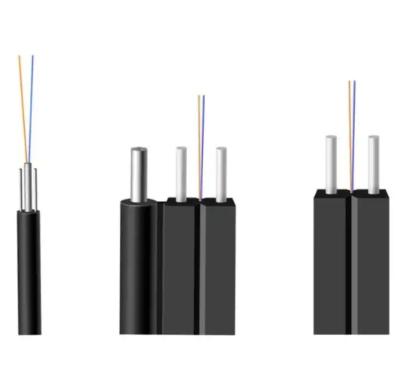 China Fig-8 2 Core FTTH Drop Cable Self Supporting Aerial Fiber Optic Cable 2.0×5.0mm G657A/G652D for sale