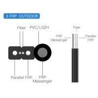 China YOFC G657A FTTH Fiber Optic Drop Cable 4 Core 2.0×5.0mm Self-Supporting Aerial Installation for sale