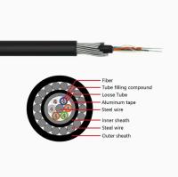 China GYTA33 96 Core Direct Buried Underwater Fiber Optic Cable Steel Wire Armored PE Sheath for sale