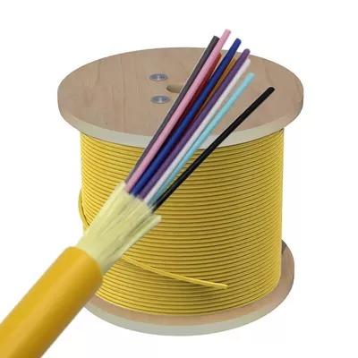 China LSZH Indoor Fiber Optic Cable 12 Core GJFJV-12B1.3 with 6.2mm Diameter for Horizontal Distribution for sale