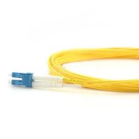 China 3m LC UPC Duplex Fiber Patch Cable 2.0mm Yellow OS2 Single Mode for 10km-40km Transmission for sale