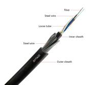 China Steel Armored Anti-Rodent SWA 24 Core Fiber Optic Cable GYTA33 for Direct Burial Underwater Use 10000N for sale