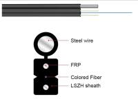 China 1-2 Core FTTH Flat Drop Cable 2.0×5.0mm Aerial Fiber Optic with 0.3dB/km Attenuation for sale