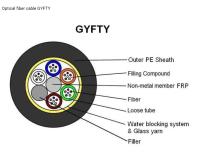 China Outdoor Non-Metallic Loose Tube Fiber Optic Cable GYFTY 36 Core 2000m for sale