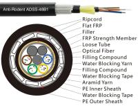 China GYFHTH68 Anti-rodent ADSS Fiber Optic Cable 36 Cores G652D 100m Span for sale