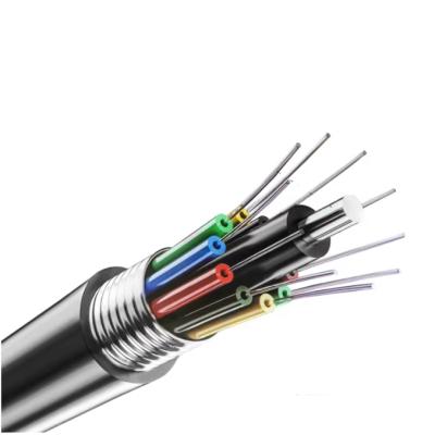 China Outdoor Duct Armoured Fiber Optic Cable GYTS GYTA G652D 96 Cores Single Mode for sale