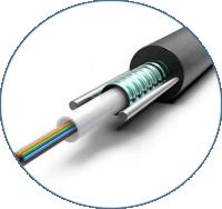 China GYXTW Uni-Tube Steel Tape Optical Fiber Cable 8 Fibers 8.0-10.0mm PE Jacket for Aerial Communication for sale