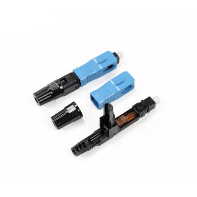 China SC APC/UPC Fiber Optic Fast Connector for FTTH Drop Cable - 0.3dB Insertion Loss, -40°C to 85°C Operating Range for sale