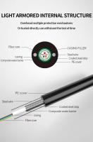 China 8 Core Armoured Multimode Fiber Optic Cable Outdoor Aerial GYXTW 8.0mm PE Jacket for sale