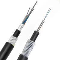 China GYTA33 Fiber Optic Cable G652 4-144 Core Submarine Direct Burial Steel Wire Armored PE Sheath OEM for sale