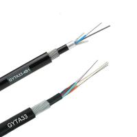 China GYTA33 Direct Burial Fiber Optic Cable Single Mode 2-144 Cores Steel Wire Armored Underwater for sale