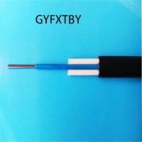 China GYFXTBY Mini Span Fiber Optic Cable 4-24 Cores Single Mode G652D Outdoor Armored Flat Drop for sale