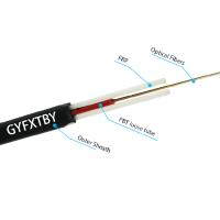 China GYFXTBY Mini Span Fiber Optic Cable 4-24 Cores Single Mode G652D Outdoor Armored Flat Drop for sale