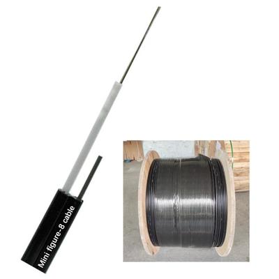 China Mini Figure 8 Self-Supporting Fiber Optic Cable 24 Core GYXTC8S Steel Armored 9.0mm for sale