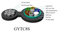China Figure 8 Self-Supporting Fiber Optic Cable 24 Core Steel Armored GYTC8S Outdoor for sale