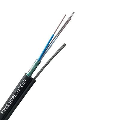 China Single Mode Outdoor GYTC8S Fiber Optic Cable 2-144 Cores Self Supporting Aerial LSZH HDPE for sale
