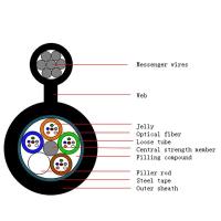 China Single Mode Outdoor GYTC8S Fiber Optic Cable 2-144 Cores Self Supporting Aerial LSZH HDPE for sale